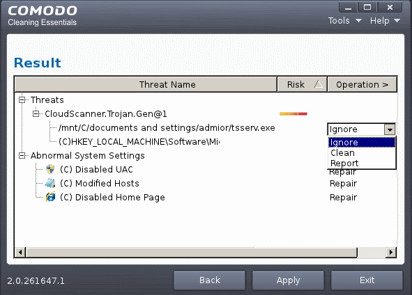 Smart Scan, Malware Removal, Comodo Cleaning Essentials,Comodo Removal, Rescue Disk Version 2.0
